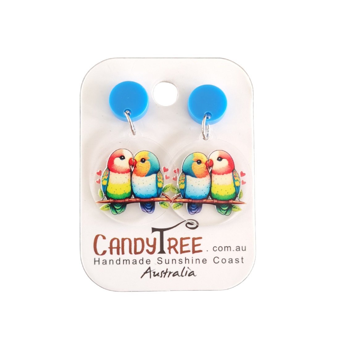 Mini Acrylic Dangle Lovebirds Kissing Candy Tree