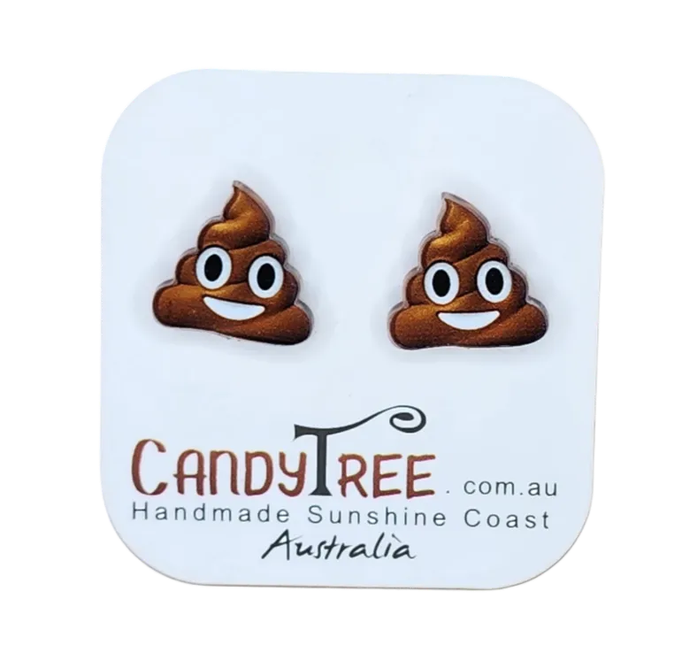Acrylic Stud Poop Emoji – Candy Tree