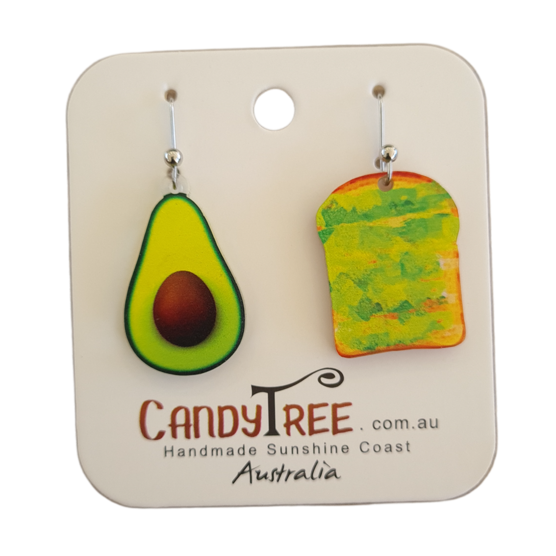 Acrylic Dangle Avocado And Toast – Candy Tree