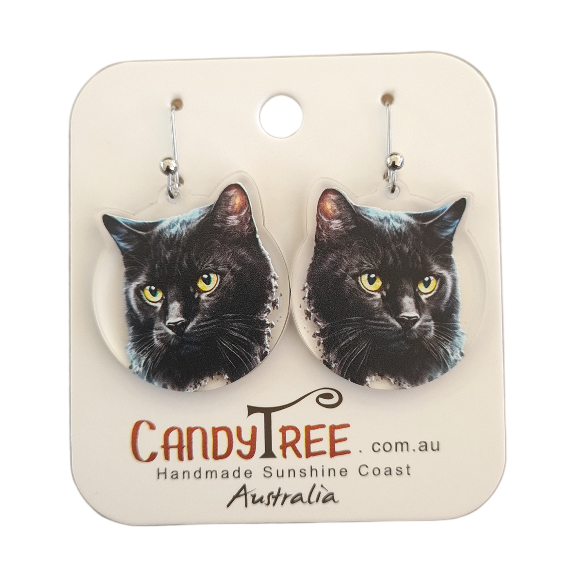 Acrylic Dangle Cat Black – Candy Tree