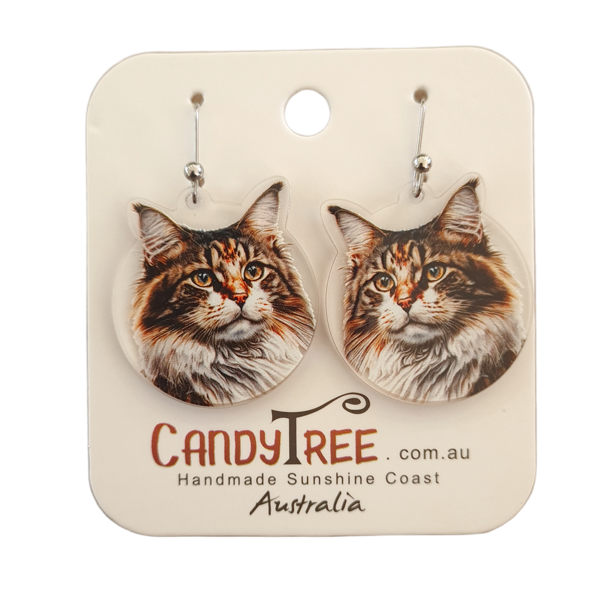 Acrylic Dangle Cat Maine Coon – Candy Tree