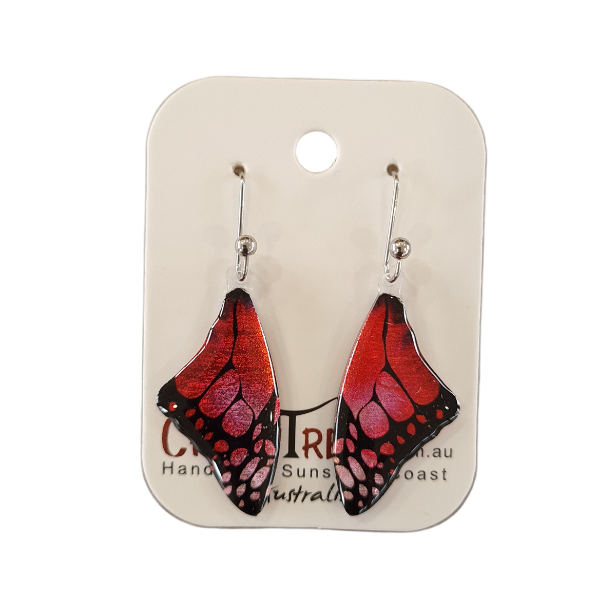 Resin Dangle Red Butterfly Wings – Candy Tree
