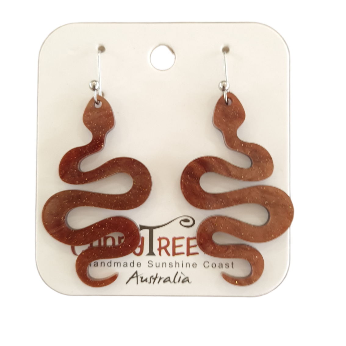 Acrylic Dangle Brown Marble Snake – Candy Tree