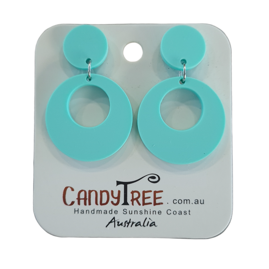 Acrylic Dangle Turquoise Loop – Candy Tree
