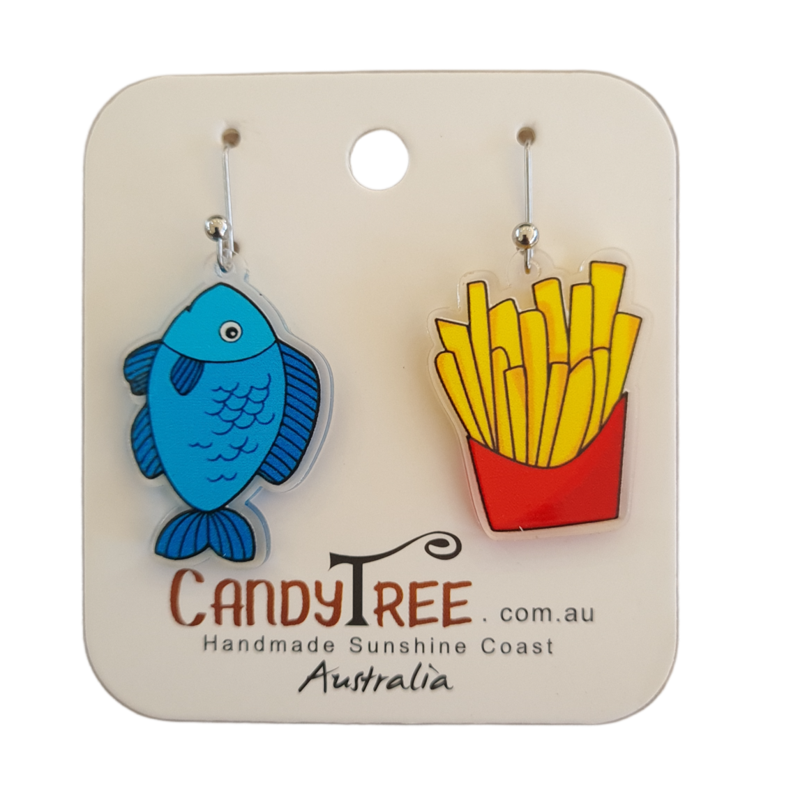 Acrylic Dangle Fish And Chips – Candy Tree