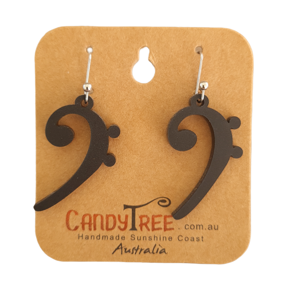 Acrylic Dangle Black Bass Clef – Candy Tree