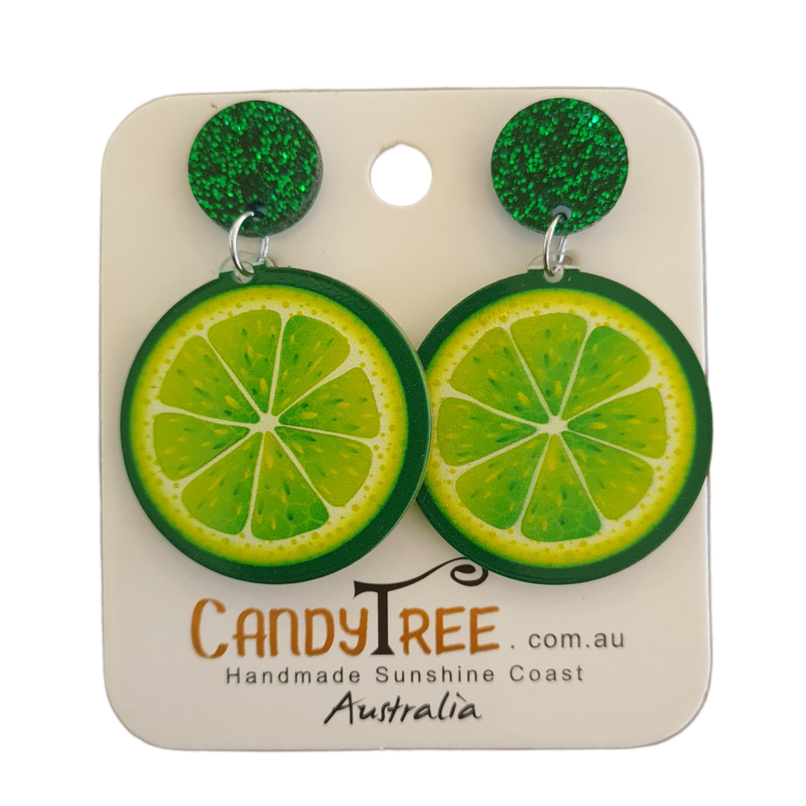 Acrylic Dangle Lime Slice Large – Candy Tree