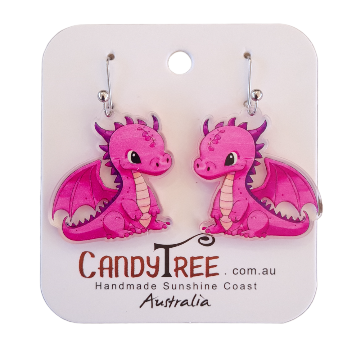 Acrylic Dangle Pink Dragon – Candy Tree