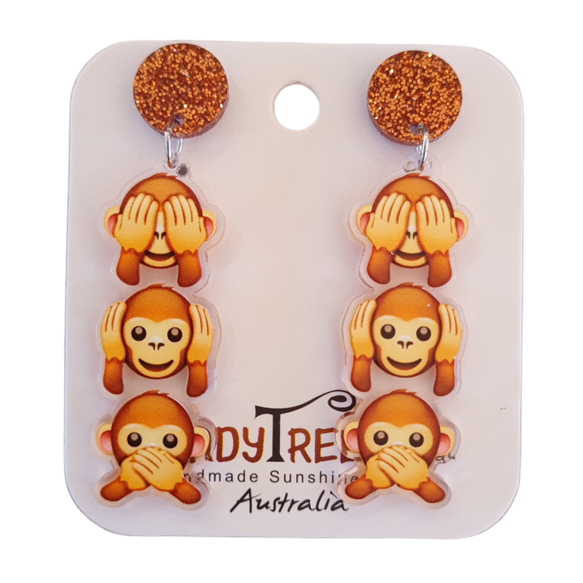 Acrylic Dangle Three Monkeys – Candy Tree